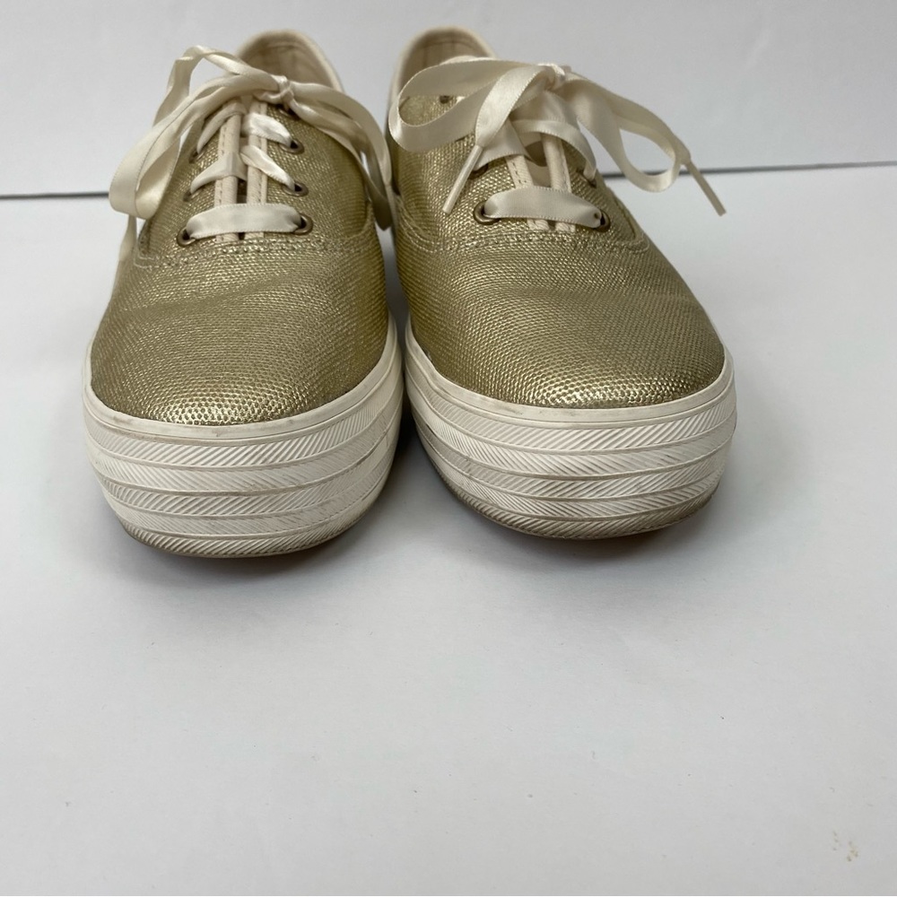 Keds Metallic Platinum Gold Platform Low Top Sneakers… - Gem